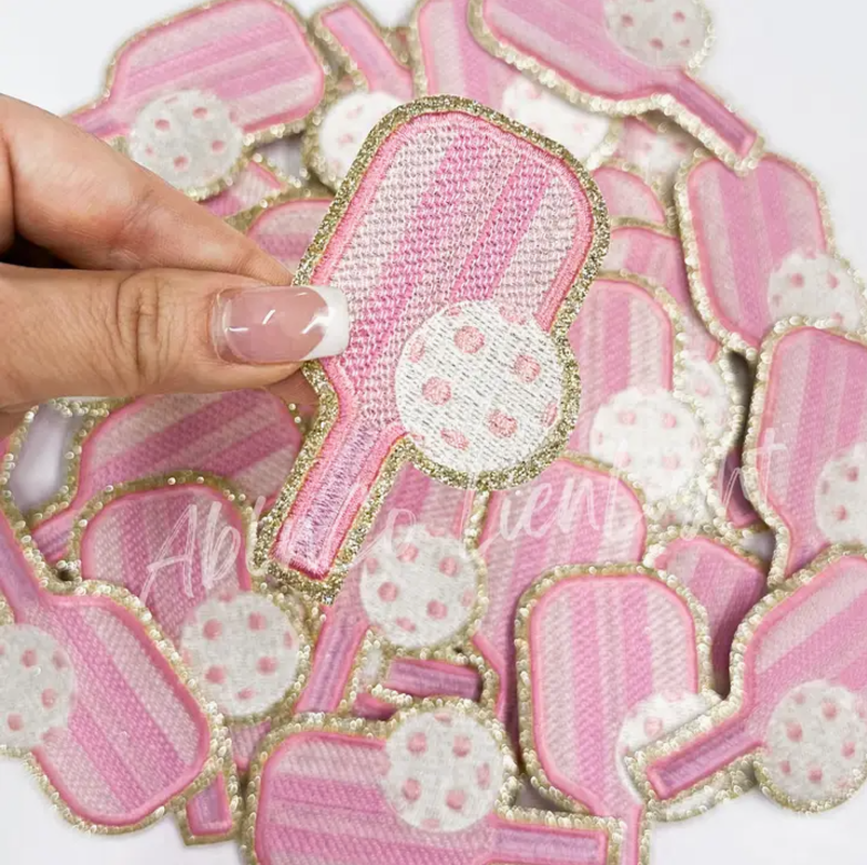 Pink Pickleball Glitter Patch – Attachments & Sage