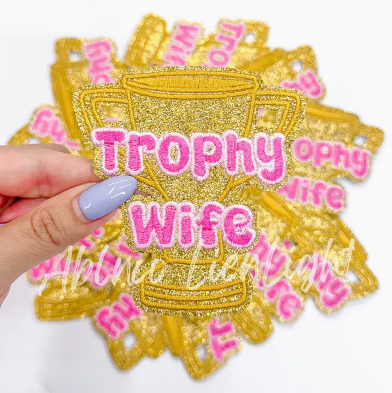 Trophy Wife Glitter Patch – Attachments & Sage