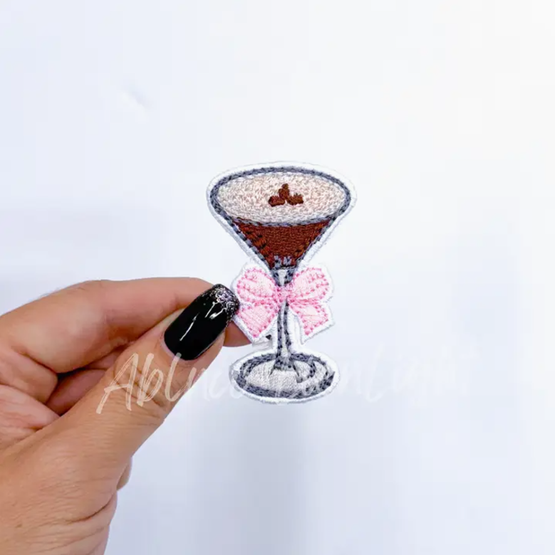 Dainty Cocktail Glass Patch – Attachments & Sage