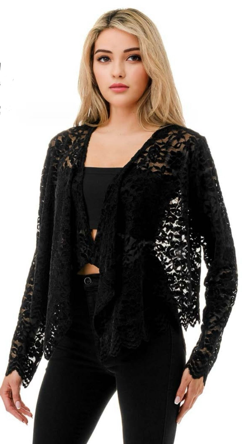 Short Lace Jacket – Attachments & Sage
