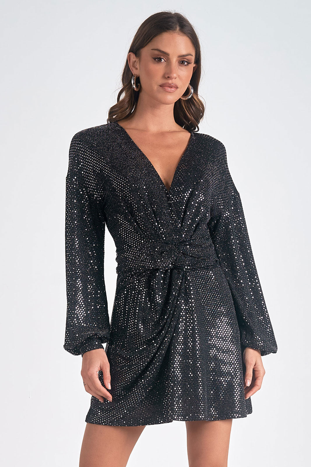 Sparkle V-Neck Dress – Attachments & Sage