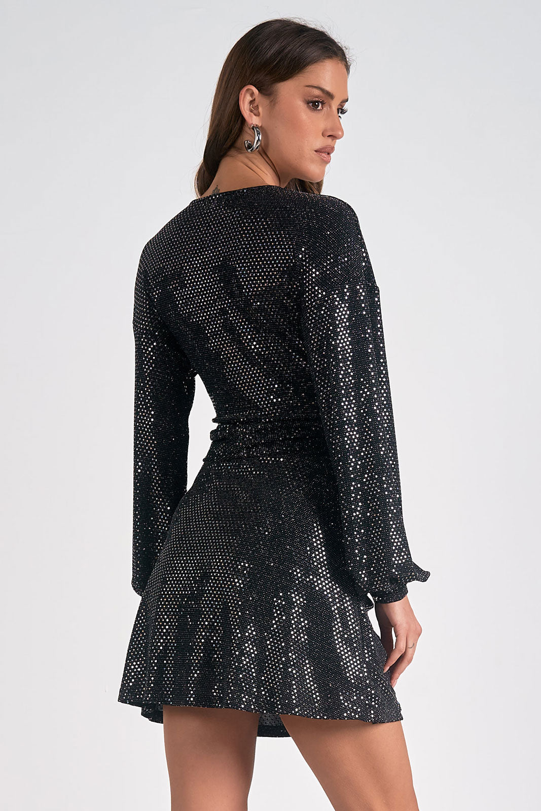 Sparkle V-Neck Dress – Attachments & Sage