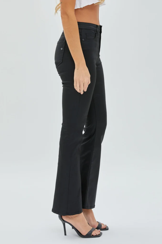 Happi Black Denim Leather Flare – Attachments & Sage