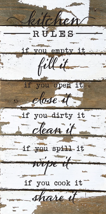 Kitchen Rules Sign – Attachments & Sage