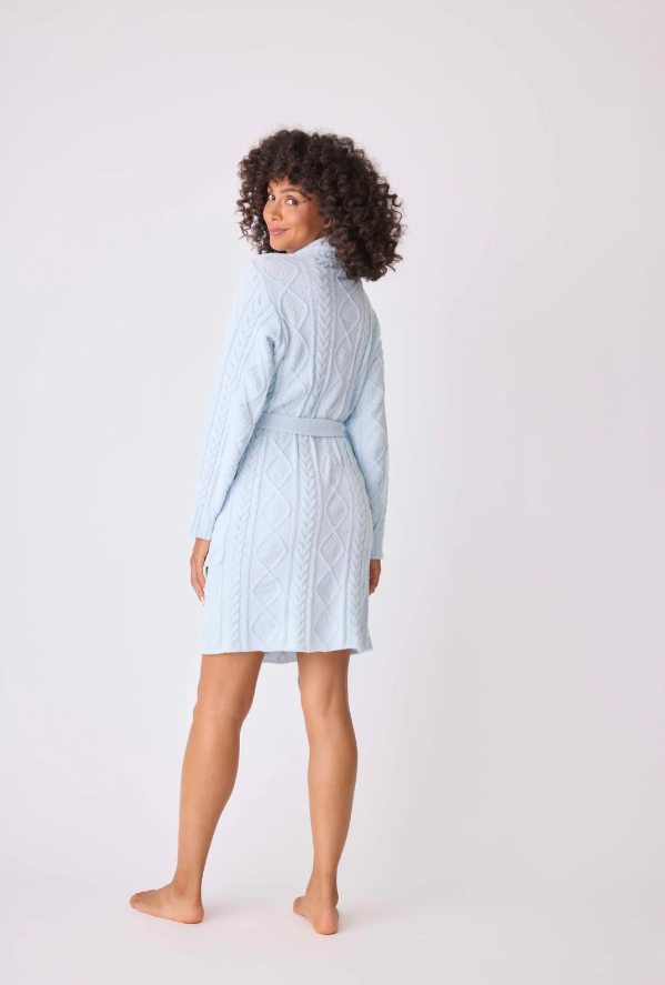 Chenille Cozy Cable Robe - Blue Air – Attachments & Sage