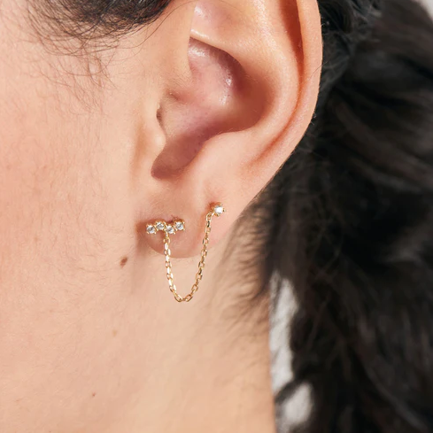 Gold Celestial Chain Single Earring – Attachments & Sage