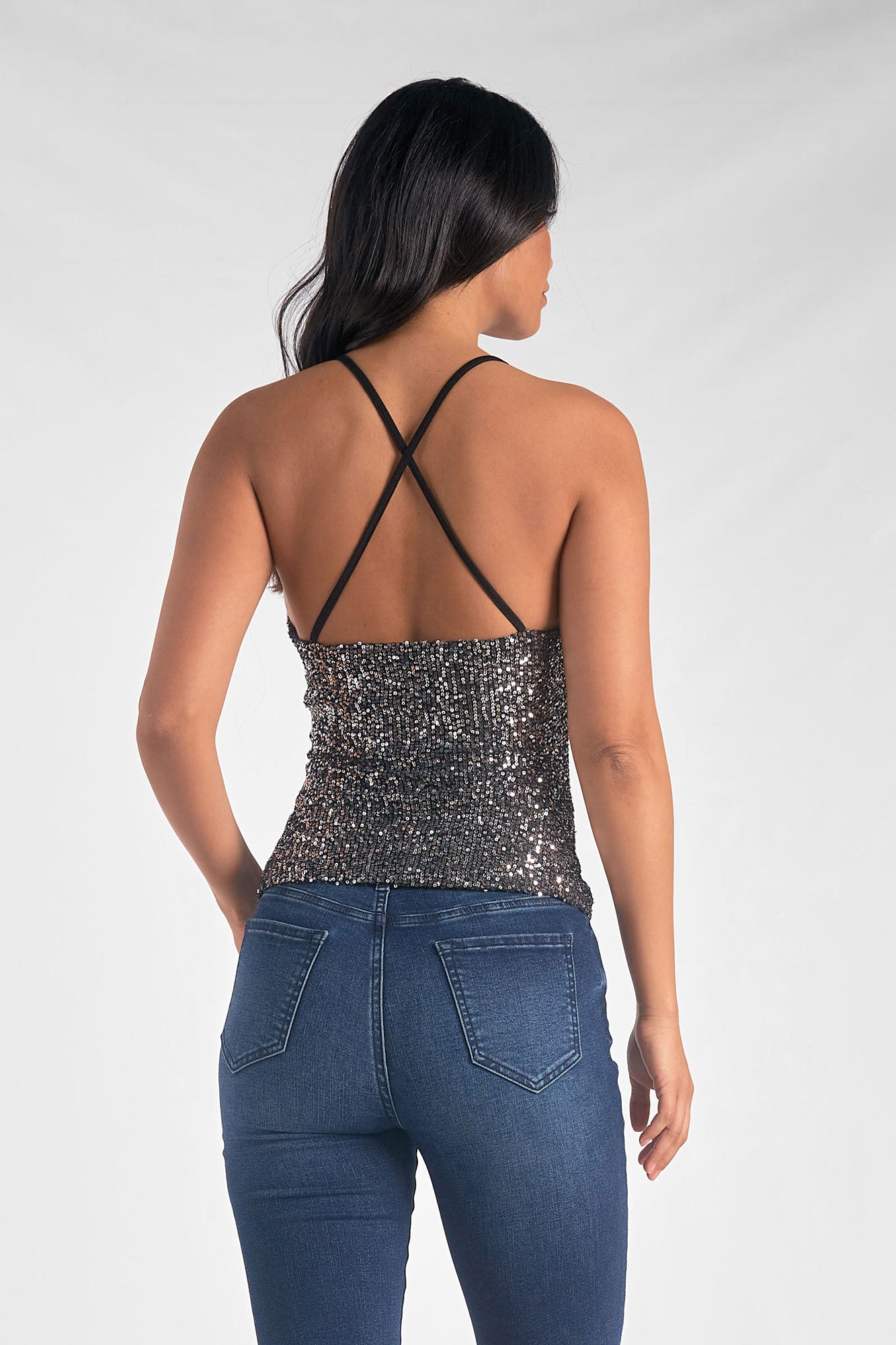 Silver Sequin Tank Top – Attachments & Sage