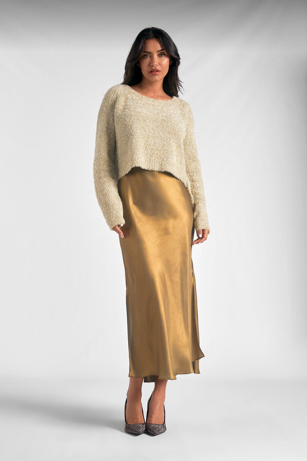 Gold Sweater & Dress Set – Attachments & Sage